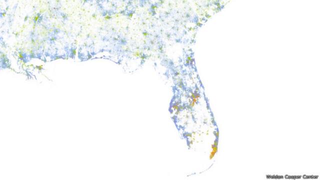 Los mapas que muestran los lugares con mayor segregación racial de EE ...