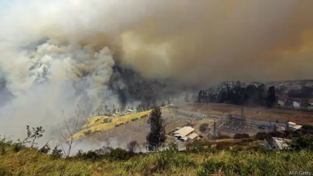 Ecuador: las impresionantes imágenes del fuego que consume los bosques ...