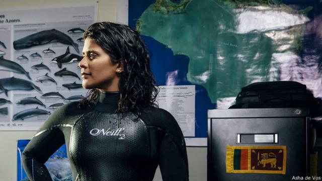 නිල් තල්මසුන් වෙනුවෙන් කැපවුන ලාංකික විද්‍යාඥවරිය - BBC News සිංහල