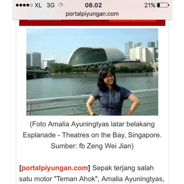 Amelia (bukan Amalia Teman Ahok) takutkan keselamatan keluarganya - BBC News Indonesia