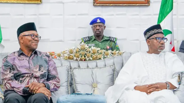 Peter Obi and Bala Mohammed discuss national issues, odas inside closed-door meeting - BBC News ...