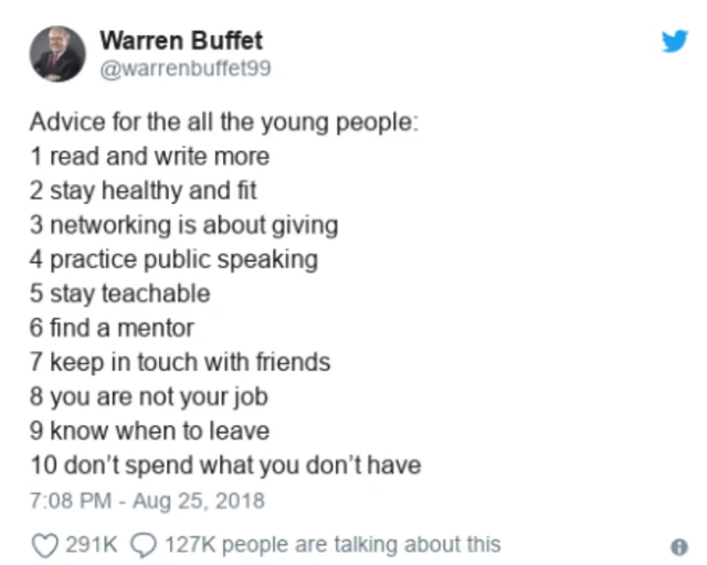 La falsa cuenta del multimillonario Warren Buffett que causó furor en ...