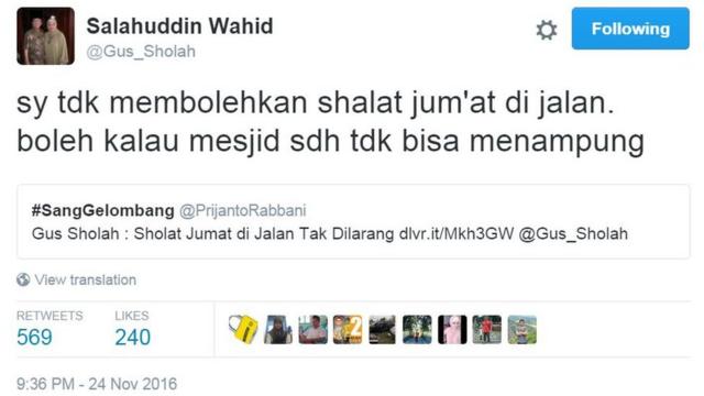 Kontroversi Salat Jumat Di Jalan Demo 2 Desember Gus Mus Dan