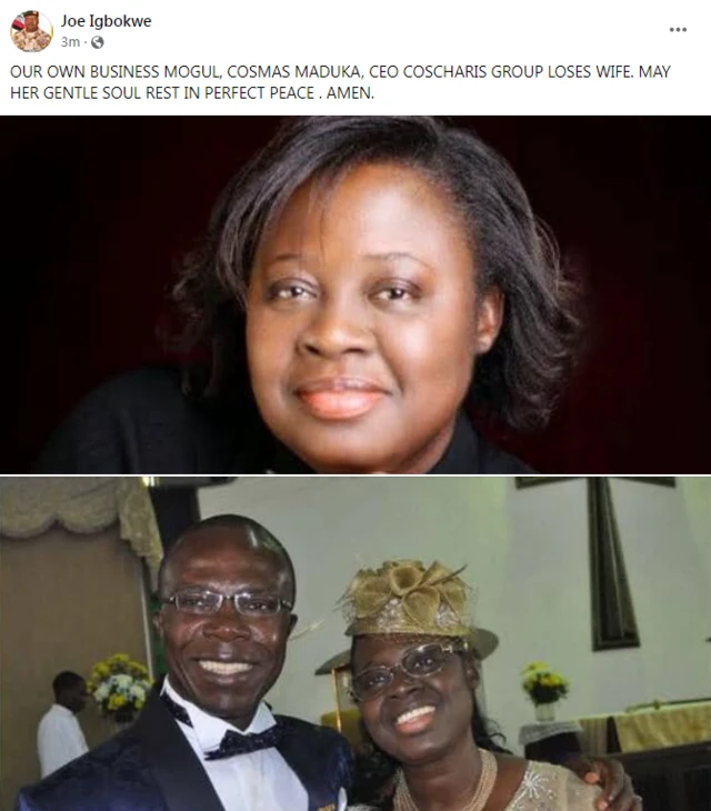 Charity Maduka: Ihe gbara ọkpụrụkpụ na ndụ nwunye Cosmas Maduka - BBC ...