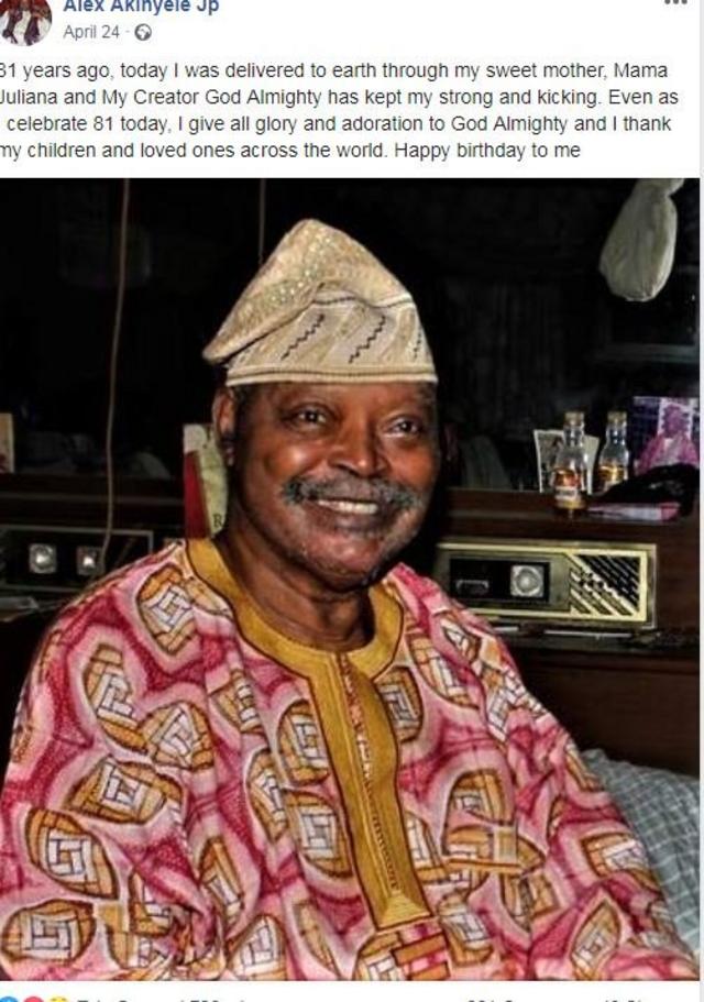 Akinyele: Ẹ wo àwọn ọ̀rọ̀ ìkẹyìn tí Alexander Akinyele ṣo kọ́lọ́jọ́ tó ...