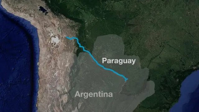 Mapa Do Rio Pilcomayo