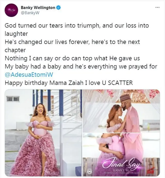Adesua Etomi Wellington, Banky W baby Zaiah: Baby Zaiah meaning plus ...