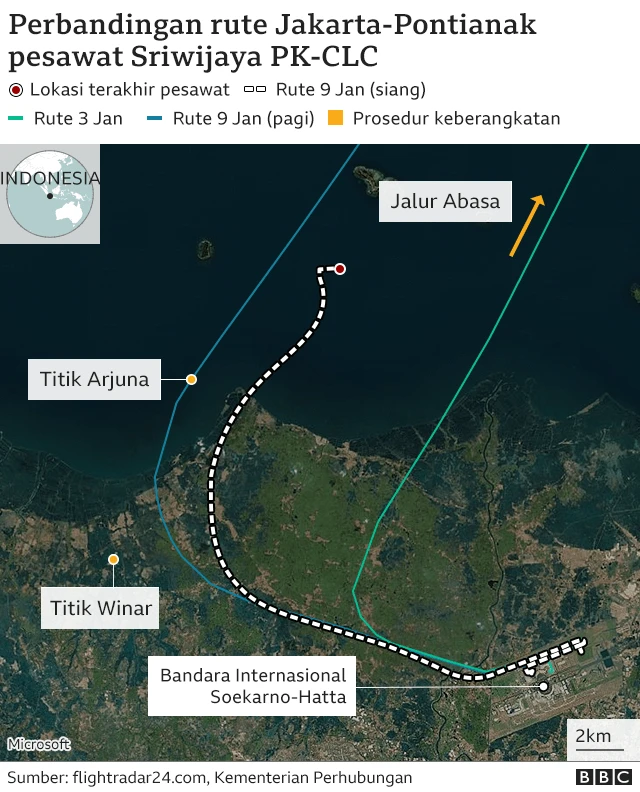 Sriwijaya Air: Perjalanan janggal pesawat PK-CLC, dari dikandangkan ...