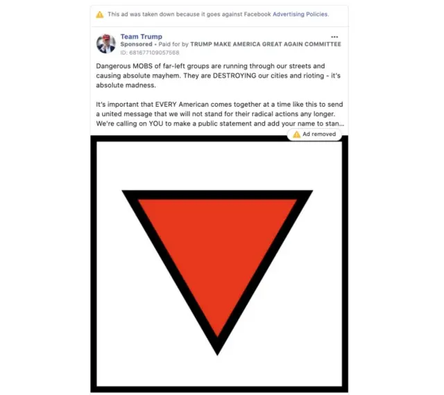 Facebook, Nazi sembolü içerdiği gerekçesiyle Trump'ın bazı reklamlarını ...