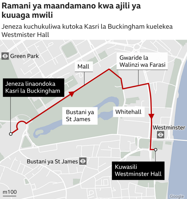 Malkia Elizabeth II: Mipango ya kuuaga mwili na mazishi - BBC News Swahili