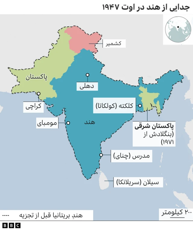 چرا هند بریتانیا ۷۵ سال پیش تقسیم شد؟ - BBC News فارسی
