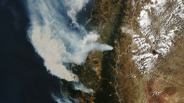 Incendios en Chile: las imágenes satelitales que muestran la magnitud de la ola de fuegos, la ...