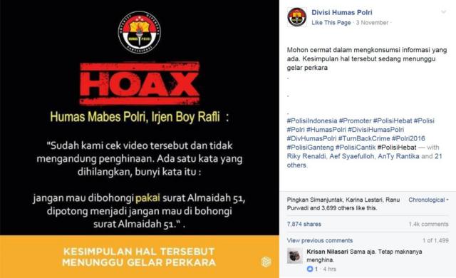 Antara fakta dan berita palsu soal demo 4 November, Ahok, Kompas TV, dan lainnya - BBC News ...