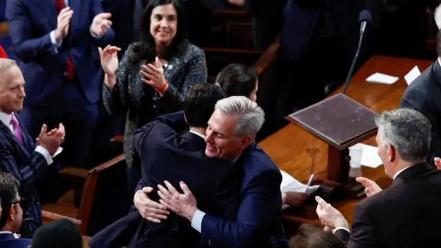 共和党のマカーシー議員は15回目の投票でようやく下院議長に選ばれた