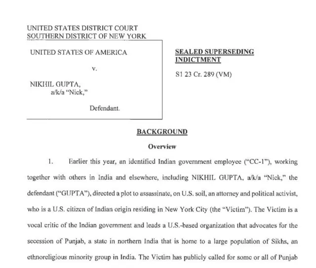 আমেরিকা-ভারত: শিখ হত্যার পরিকল্পনাকারী কে এই ভারতীয় অফিসার ‘সিসি-১ ...