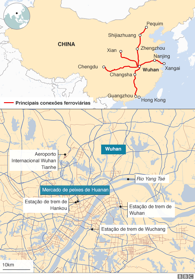 Coronavírus: como é Wuhan, a cidade chinesa onde surgiu surto de ...
