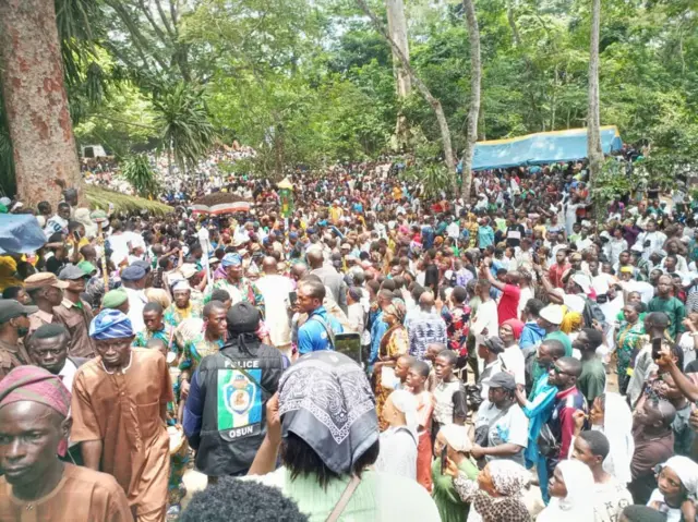 Èyí làwọn àwòrán tó jojú-ń-gbèsè níbi ọdún Osun Osogbo ọdún 2024 - BBC ...