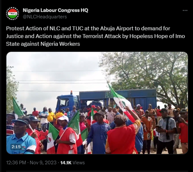 NLC strike update: Abuja airport passengers stranded as labour unions ...