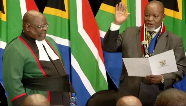 Cabinet of South Africa 2024: South Africa president Cyril Ramaphosa swear-in Paul Mashatile ...