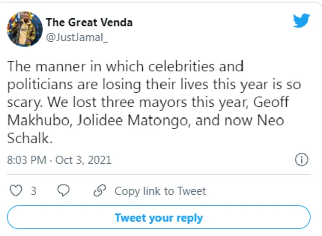 Neo Schalk: South African Mayor die for motor accident - BBC News Pidgin