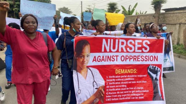Nurses protest: NCMN nursing certificate verification push Nurses and ...