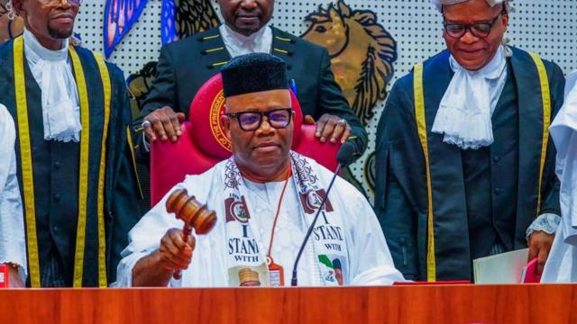 Senate principal officers: Opeyemi Bamidele, Dave Umahi, Ali Ndume ...