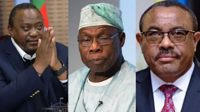 Uhuru Kenyatta, Olusegun Obasanjo na Hailemariam Desalegn bagenywe nk'abahuza mu ntambara ya DR ...