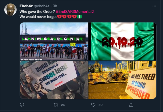 Endsars protest: Youths trend #EndSARSMemorial2 two years after di ...