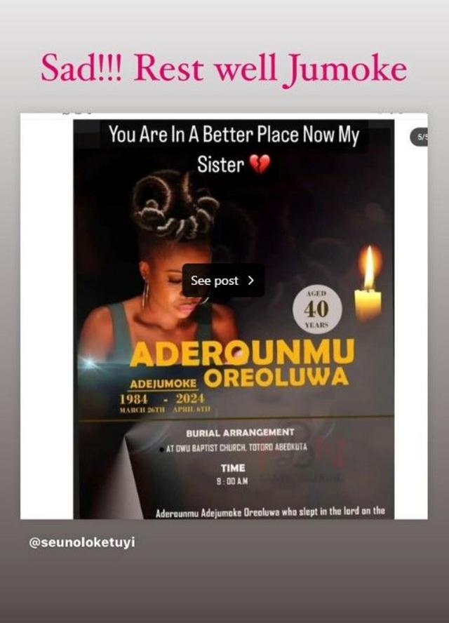 Adejumoke Aderounmu: Funke Akindele clear tori wey say she no help ...