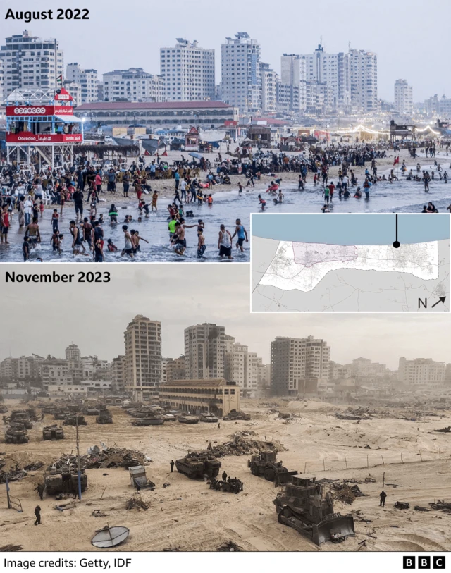 Gaza Strip in Maps: How 15 months of war don change life for di area ...