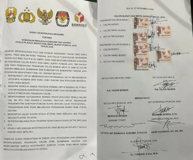 Papua: Kronologi konflik Pilkada di Puncak Jaya, dari saling serang panah hingga pembakaran ...