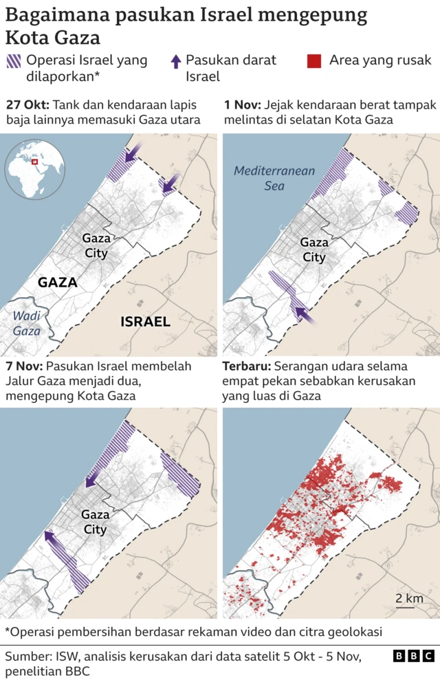 Palestina: Pasukan Israel sudah berada ‘di jantung Kota Gaza‘, apakah ...