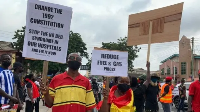 Arise Ghana Demo: Ghana youths dey hit de streets of Accra to protest ...