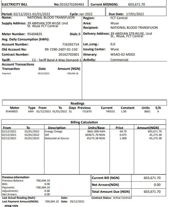 Nigeria Blood Service Commission cry out say blood spoil for bank afta ...