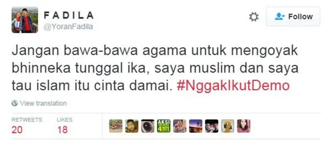 Mengapa tak ikut demo? Ketika netizen ramaikan Twitter jelang 4 ...