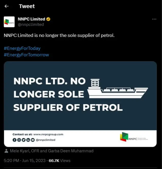 NNPC fuel price: How NNPC decision to no longer be only supplier of petrol go benefit Nigerians ...