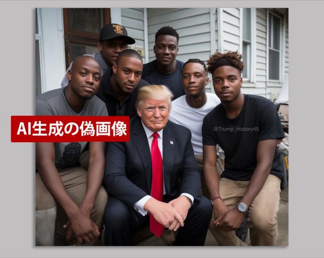【米大統領選2024】 トランプ氏支持者、AI生成の偽画像で黒人有権者を誘導=BBC調査 - BBCニュース 【米大統領選2024】 トランプ氏支持者、AI生成の偽画像で黒人有権者を誘導=BBC調査 - BBCニュース