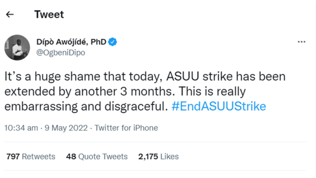 ASUU strike update: Nigerians react as ASUU extend strike by 12 weeks - BBC News Pidgin
