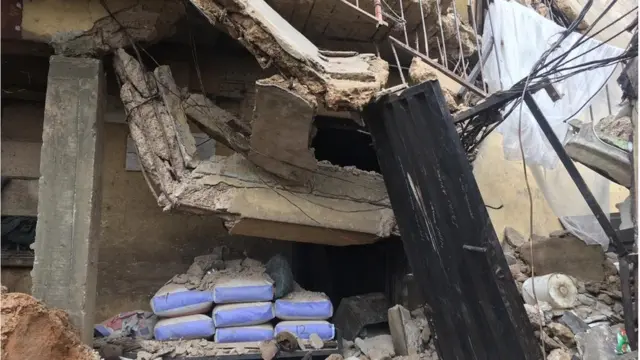 Building Collapse: Two storey building fall down as landlord try to ...