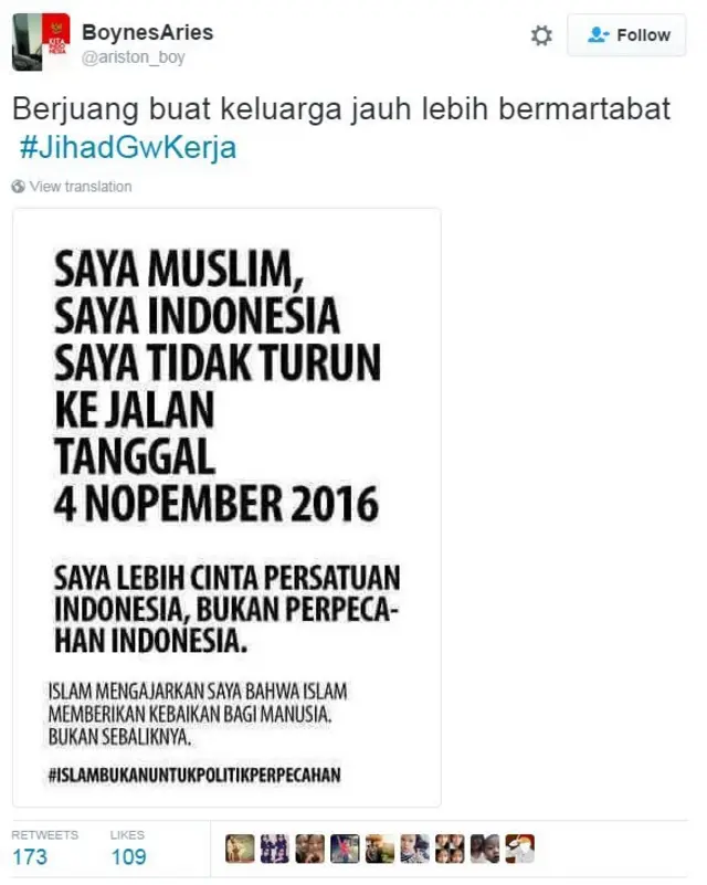 Mengapa tak ikut demo? Ketika netizen ramaikan Twitter jelang 4 November - BBC News Indonesia