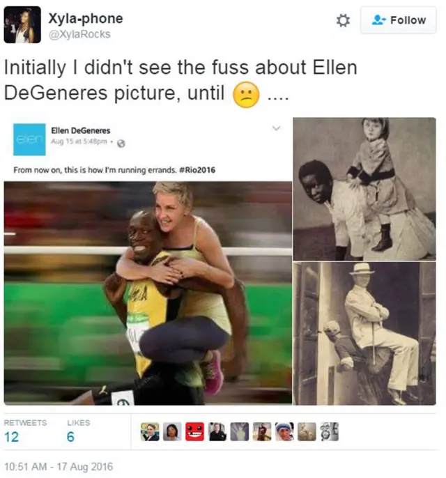La broma de Ellen DeGeneres con Usain Bolt que generó acusaciones de racismo - BBC News Mundo