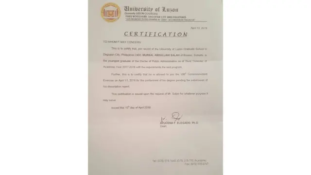 Soomaali noqday qofkii ugu da’da yaraa oo qaata shahaadada PhD-ga ...