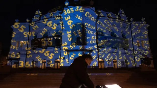 Акции солидарности в поддержку Украины в разных странах Фото Bbc