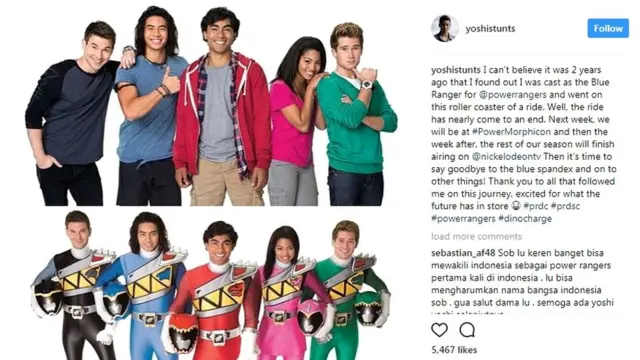 Yoshi Sudarso, 'Power Ranger asal Indonesia' yang doyan Nasi Rames ...