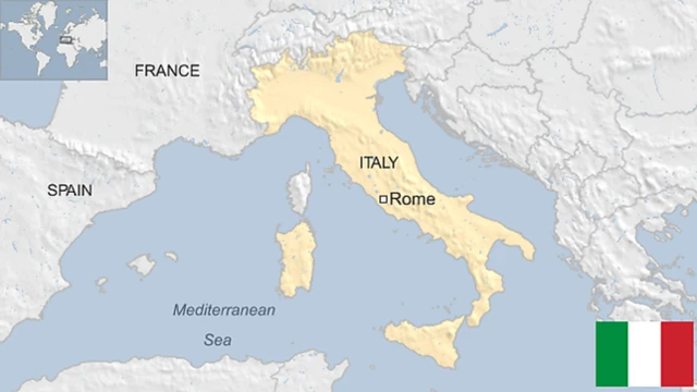 Rustic Map Italy