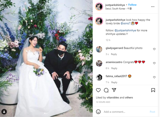 Park Shin Hye wedding photos with Choi Tae Joon wey dey totori fans ...