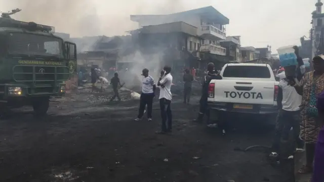 Congo Market fire for Douala Cameroon burn more dan 100 shops and ...
