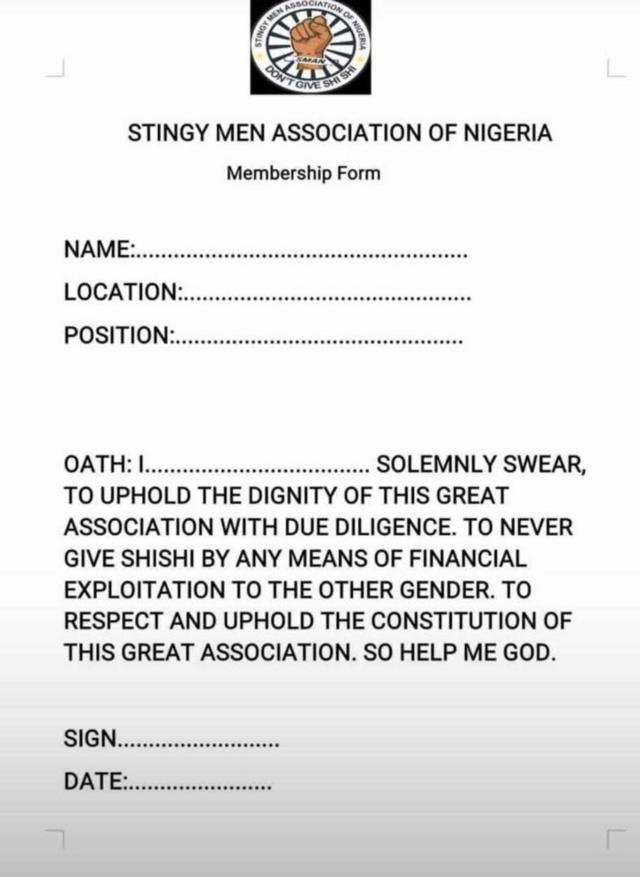 Stingy Men Association of Nigeria: SMAN identity card, form, Don Jazzy ...