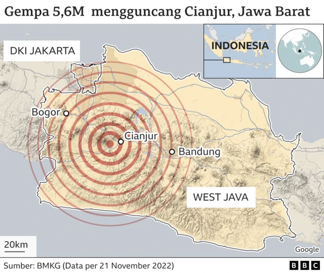 Gempa Cianjur: Korban meninggal bertambah menjadi 271 orang, tim SAR fokus evakuasi korban di ...