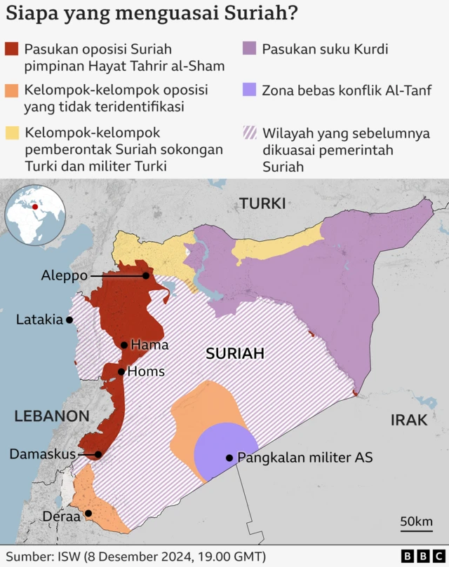 Suriah: Assad lengser, siapa saja 'pemain' yang akan mengukir masa ...